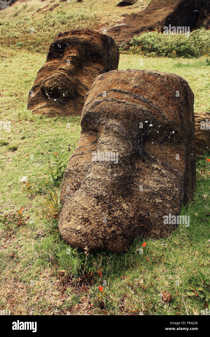 Moai sculpture hi-res stock photography and images - Alamy