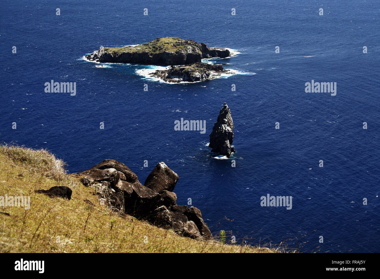 Motu Kao Kao islands, Motu Iti and Motu Nui in Easter Island Stock ...