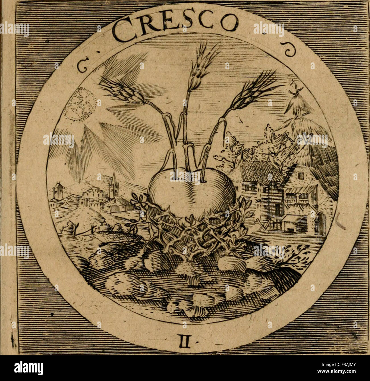 A religious emblem book depicting fifty engraved emblems from sacred ...