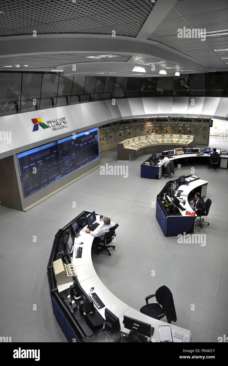 Room Central Command Itaipu dam - Itaipu Binational Stock Photo - Alamy