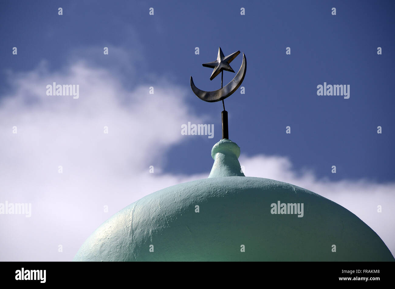 Details Muslim symbol in Masjid mosque Boorhaanol in Bo-Kaap district ...