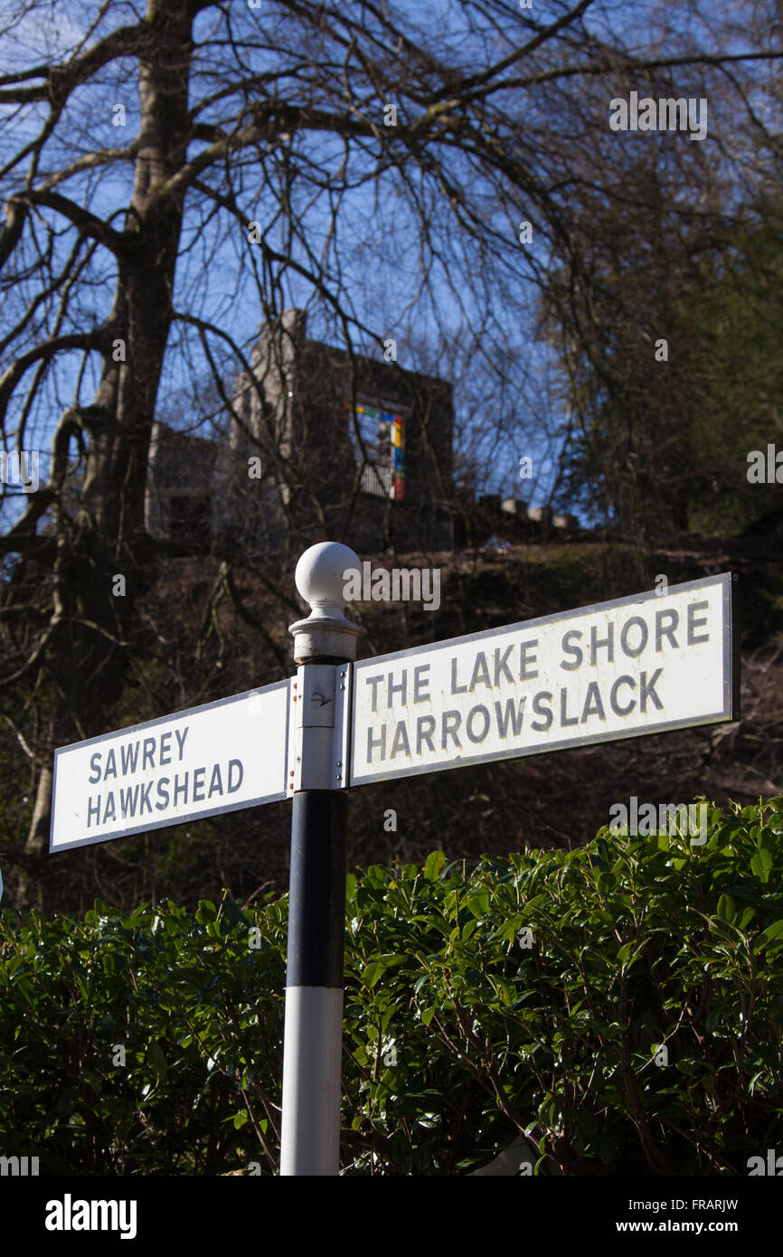 Lake Windermere, England. Picturesque view of a pre-Worboys direction ...