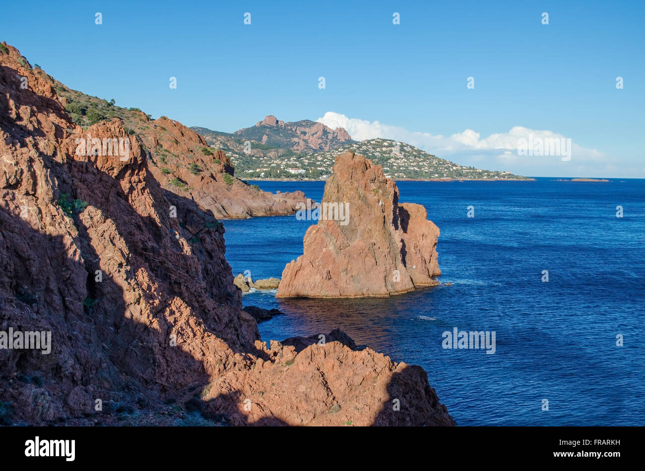 Rock formation in the south of France in the sea Stock Photo - Alamy