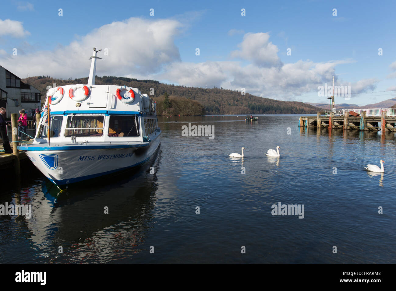 Town of Bowness, England. Picturesque view of the Miss Westmorland ...
