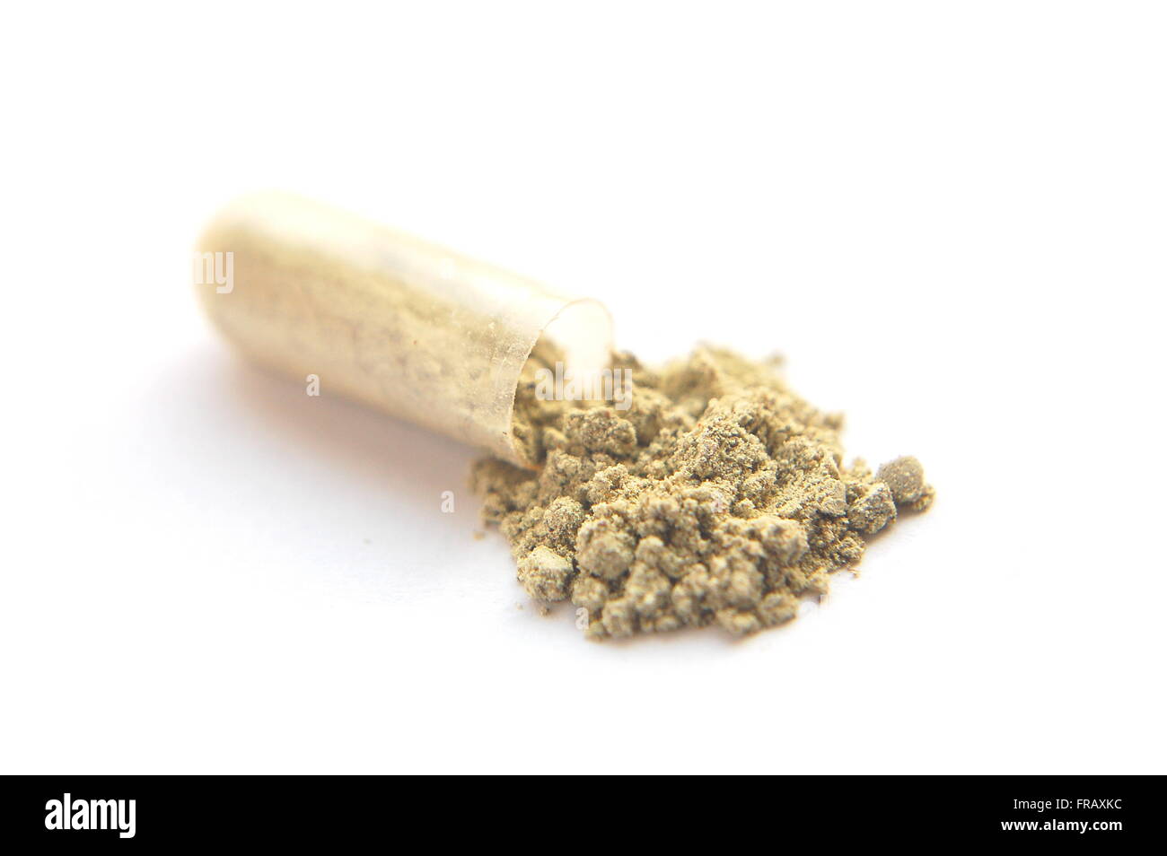 Herbal powder isolated on white background Stock Photo - Alamy