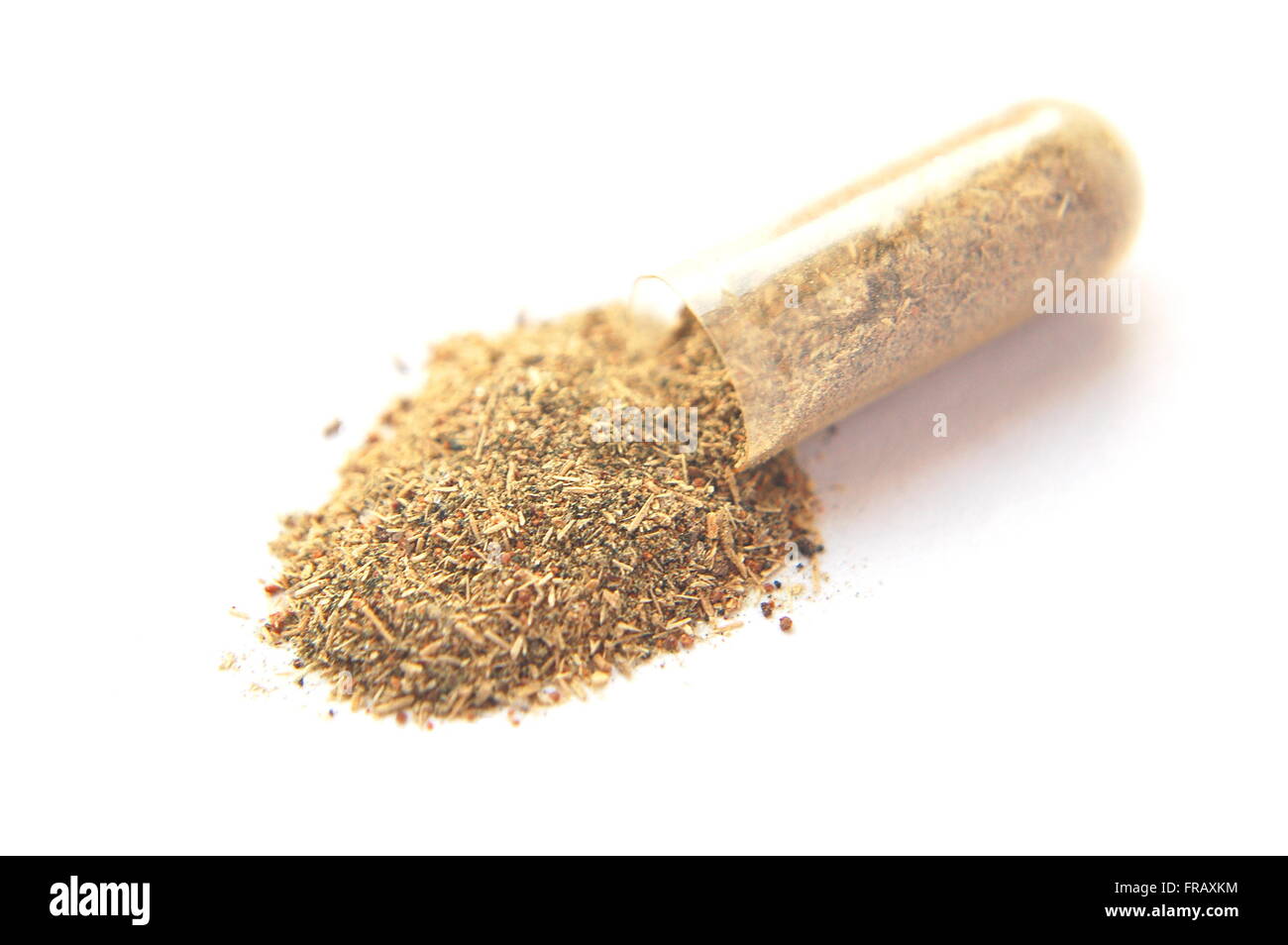 Herbal powder isolated on white background Stock Photo - Alamy