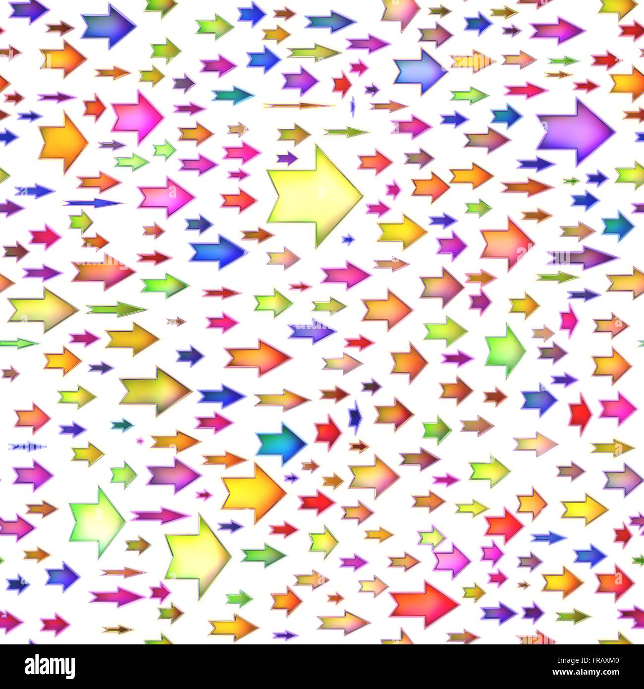 Seamless texture of abstract bright shiny colorful arrows, Isolation ...
