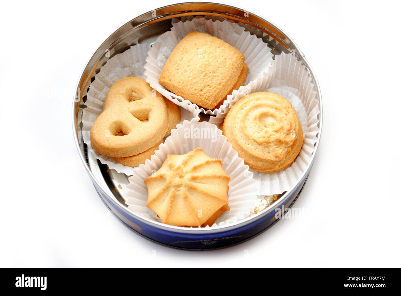 A Cookie Tin with Butter Cookies Stock Photo - Alamy