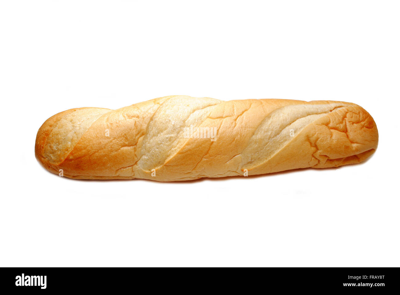 Whole Loaf of French Bread Over White Stock Photo - Alamy