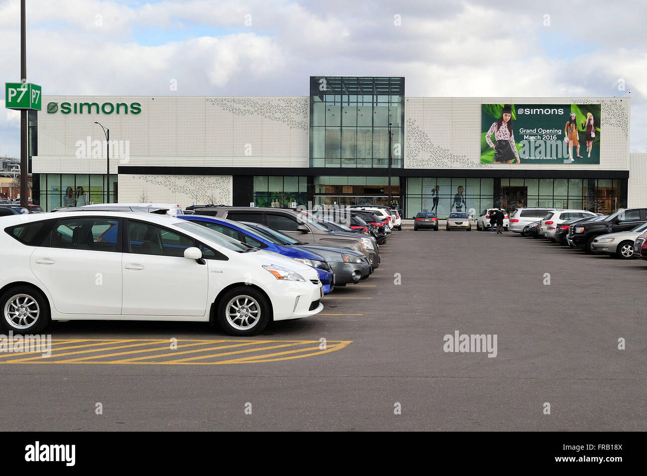 Signage with the SIMONS department logo is displayed outside SIMONS at ...