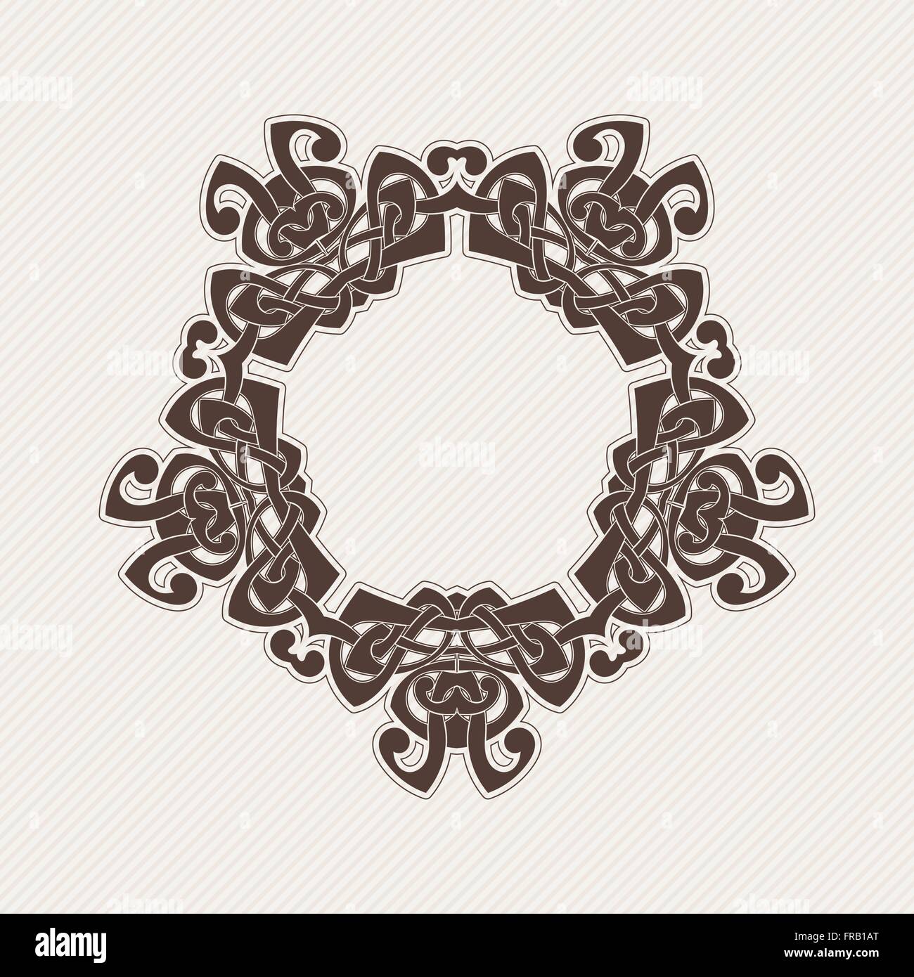 Vector ornate border. Gothic lace tattoo. Celtic weave with sharp ...