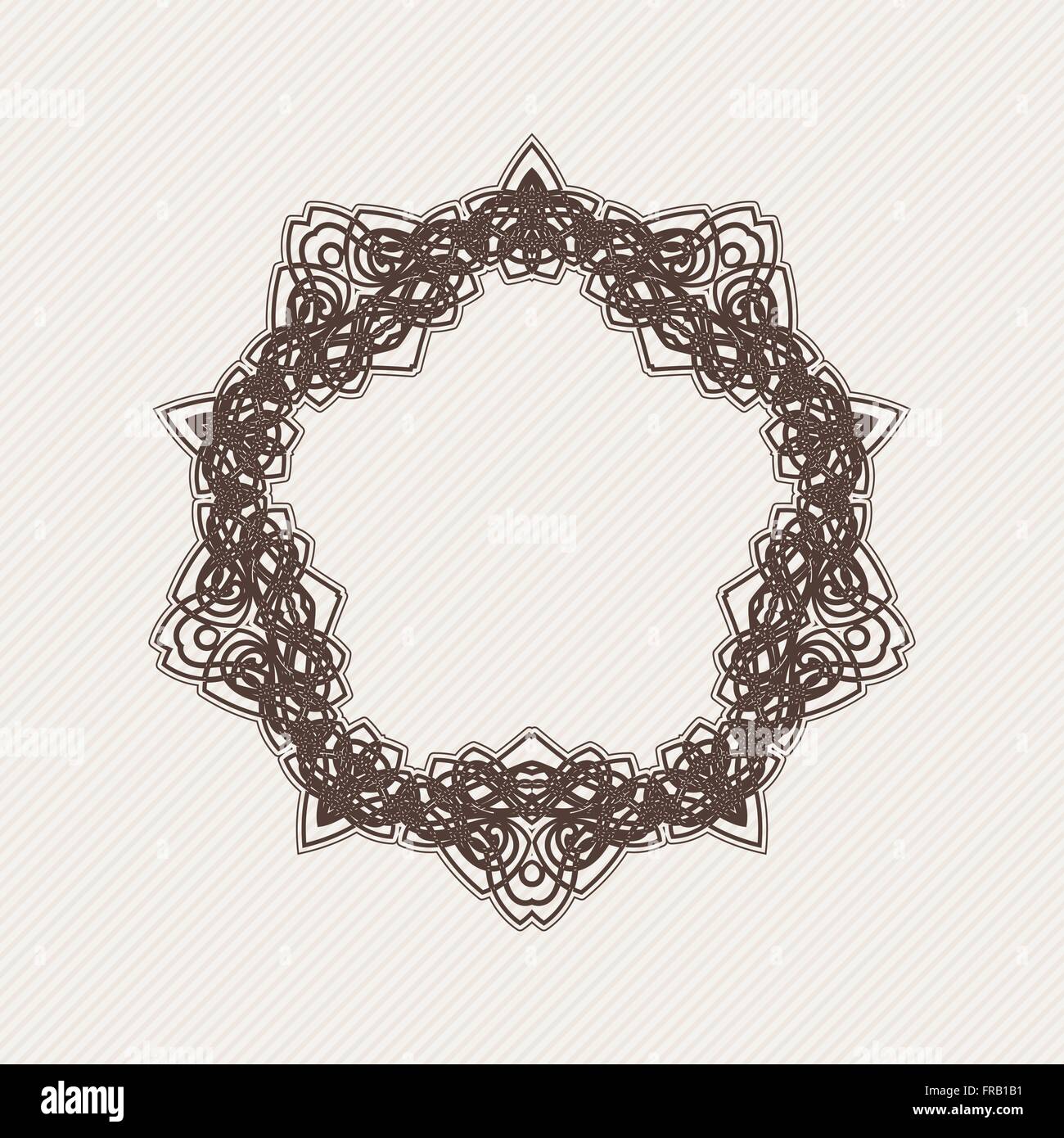 Vector ornate border. Gothic lace tattoo. Celtic weave with sharp ...