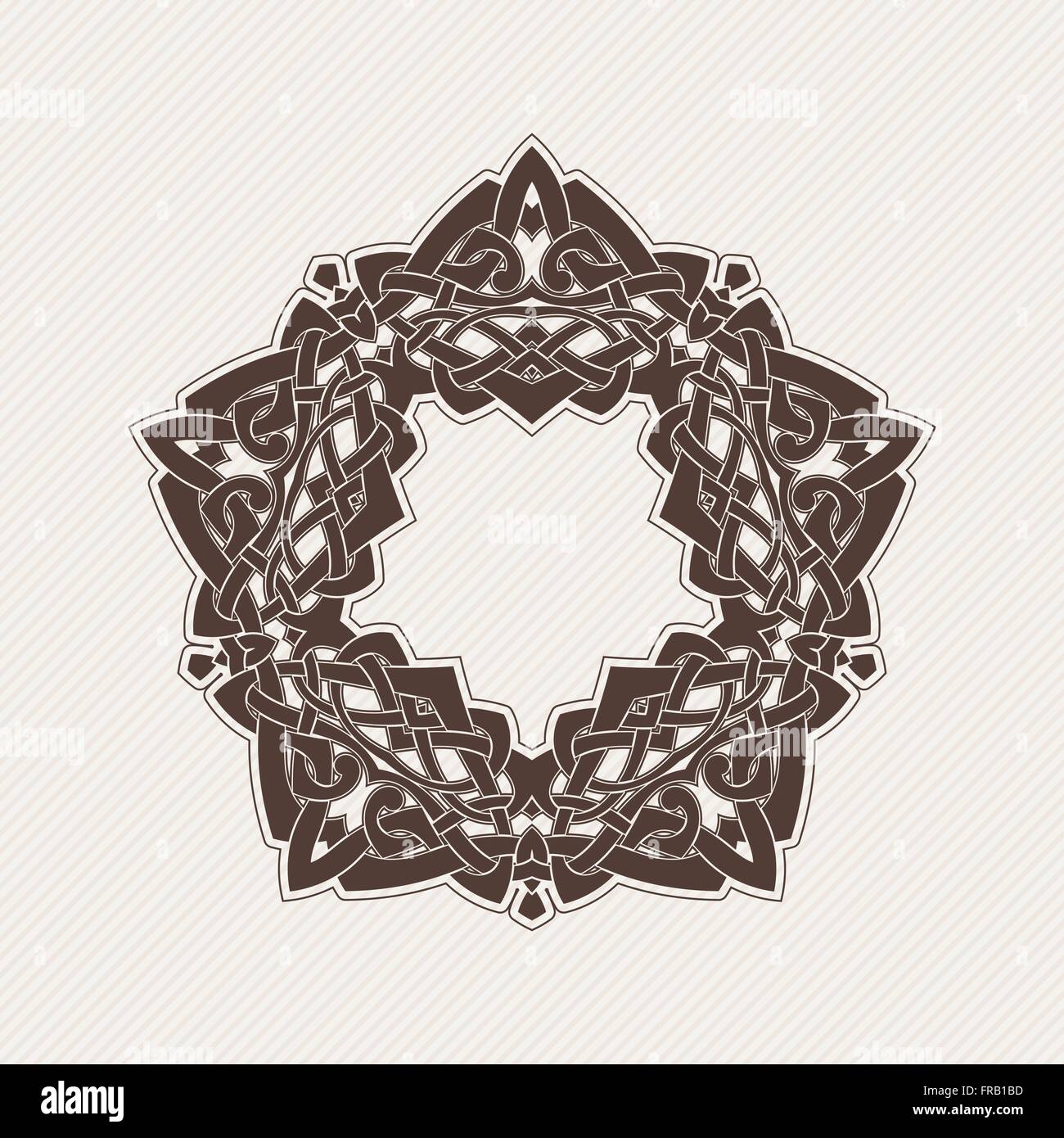 Vector ornate border. Gothic lace tattoo. Celtic weave with sharp ...