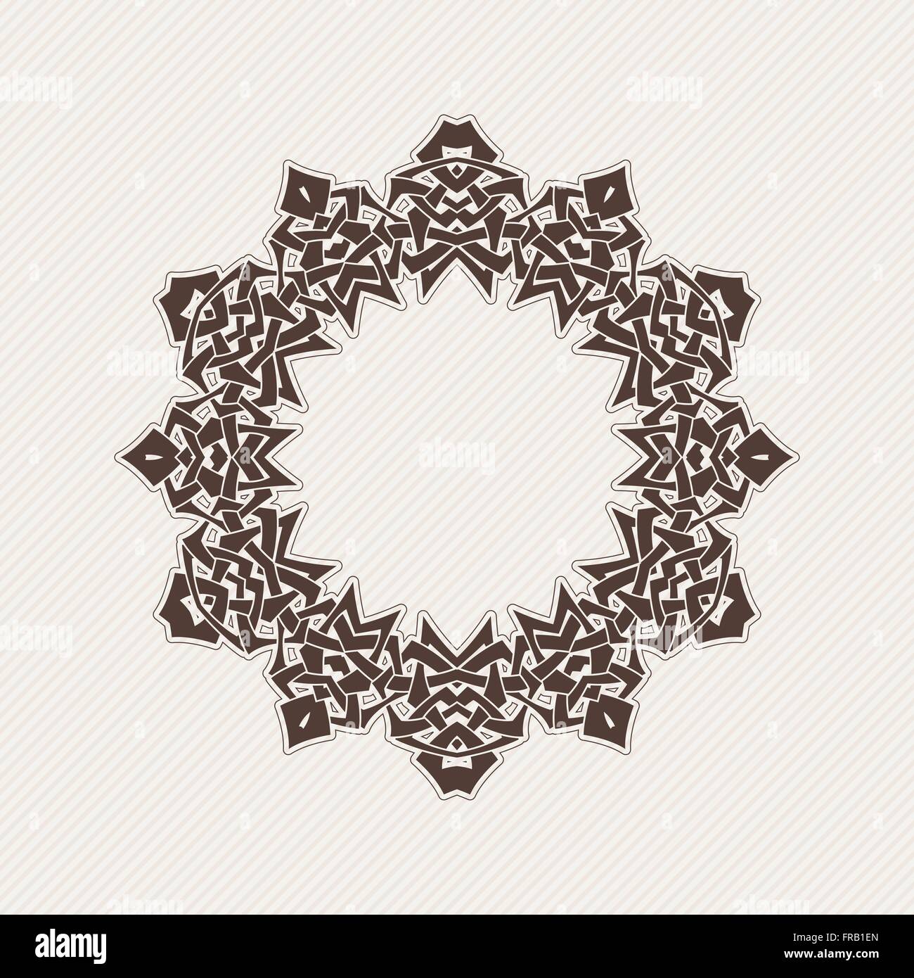 Vector ornate border. Gothic lace tattoo. Celtic weave with sharp ...