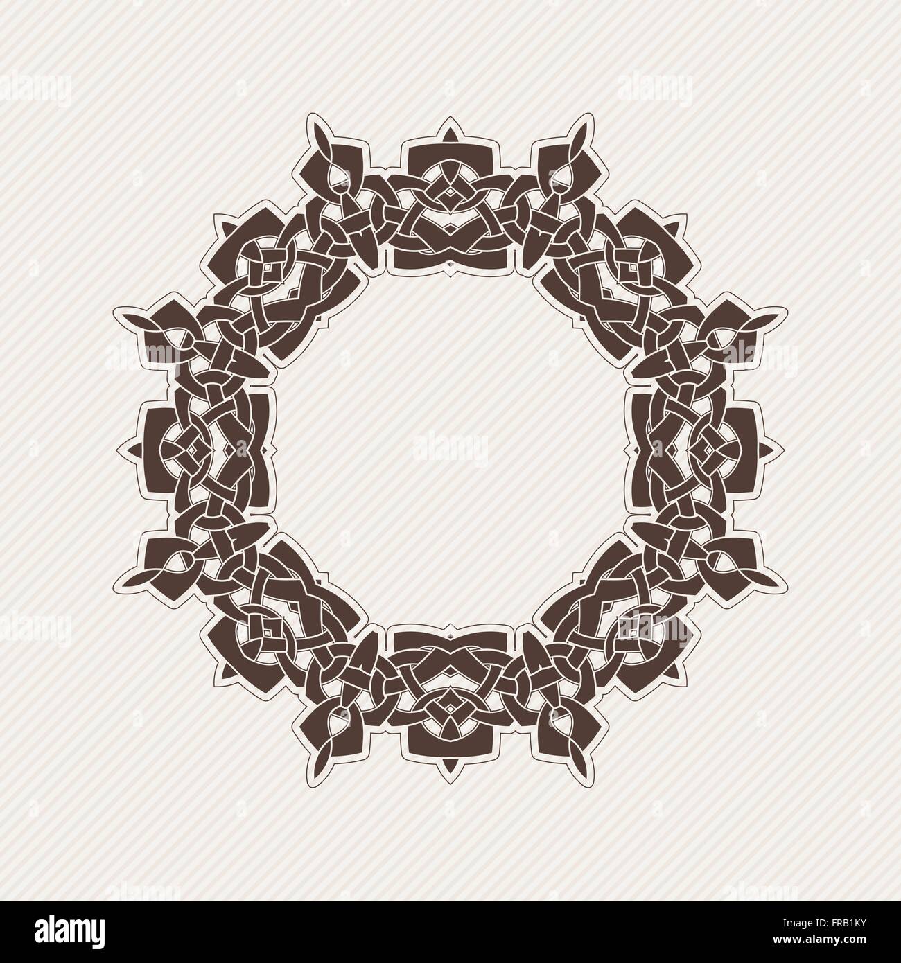 Vector ornate border. Gothic lace tattoo. Celtic weave with sharp ...