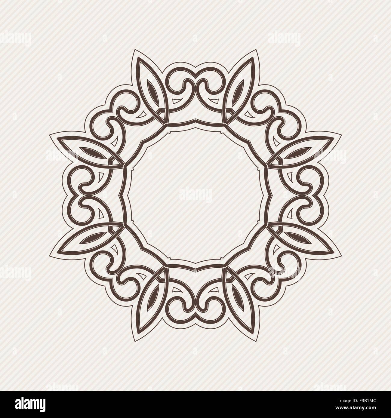 Vector ornate border. Gothic lace tattoo. Celtic weave with sharp ...