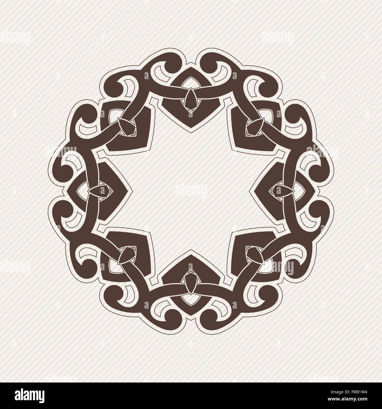 Vector ornate border. Gothic lace tattoo. Celtic weave with sharp ...