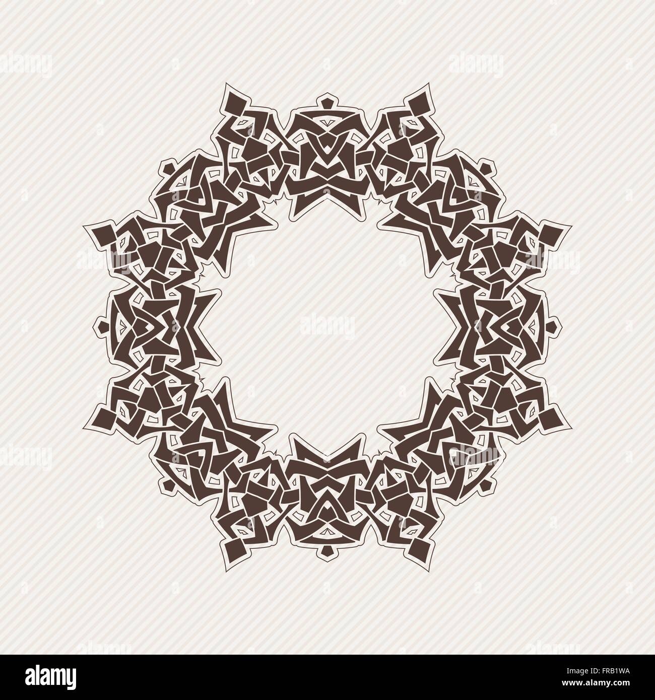 Vector ornate border. Gothic lace tattoo. Celtic weave with sharp ...