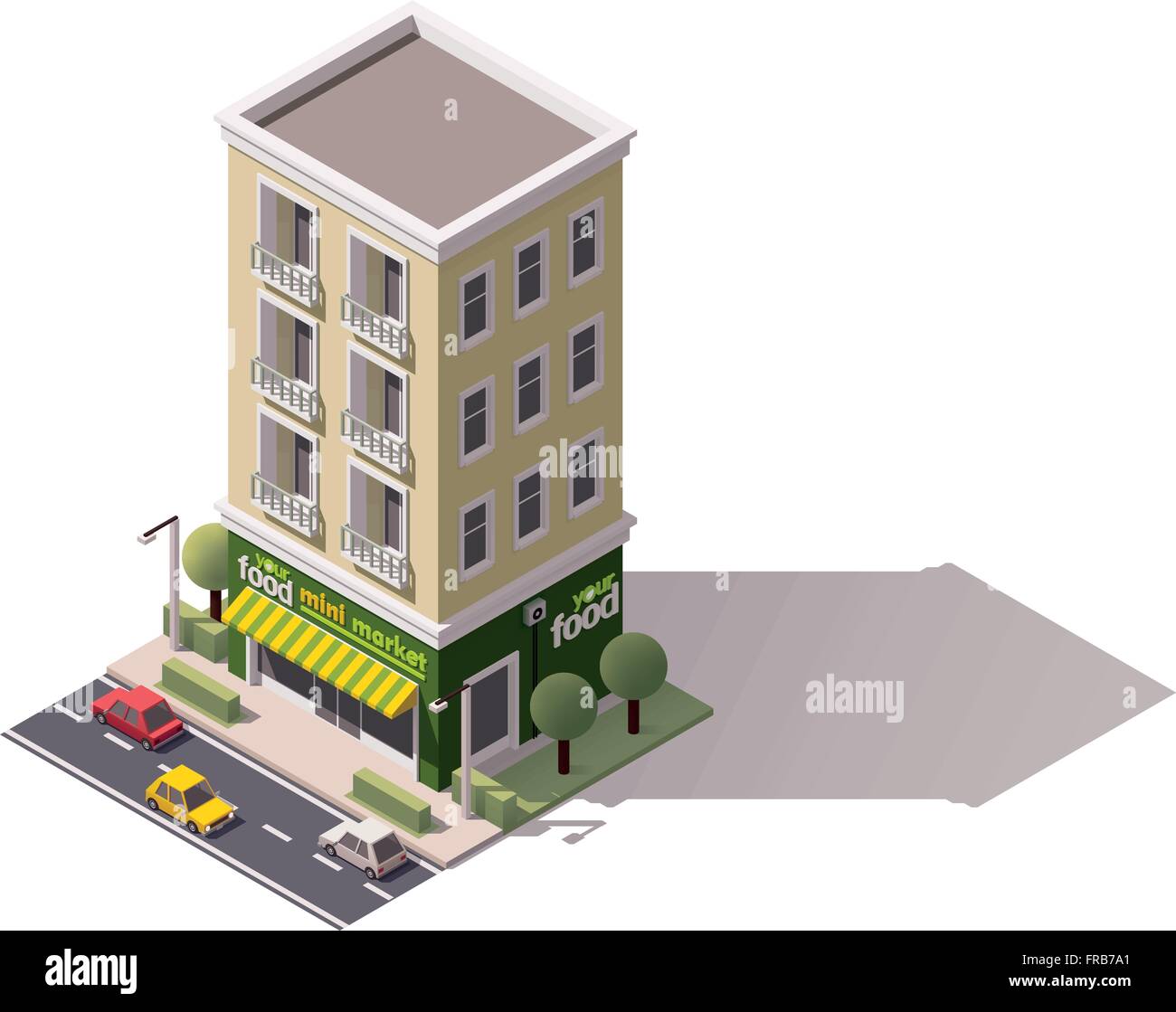 Vector isometric mini market Stock Vector Image & Art - Alamy