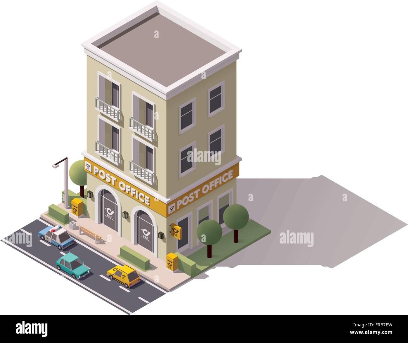 Vector isometric post office Stock Vector Image & Art - Alamy