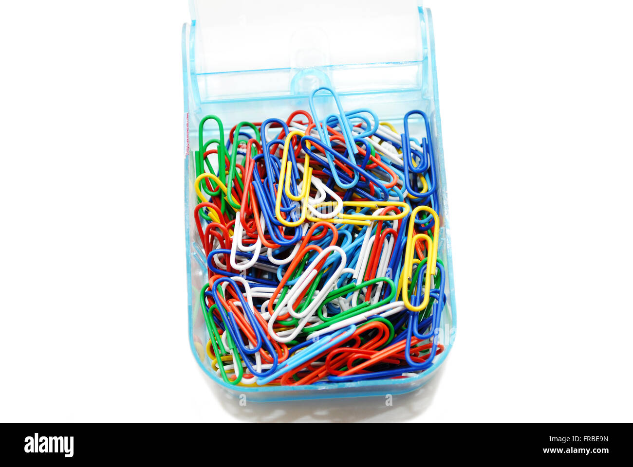 Multicolored Paper Clips Isolated Over a White Background Stock Photo ...