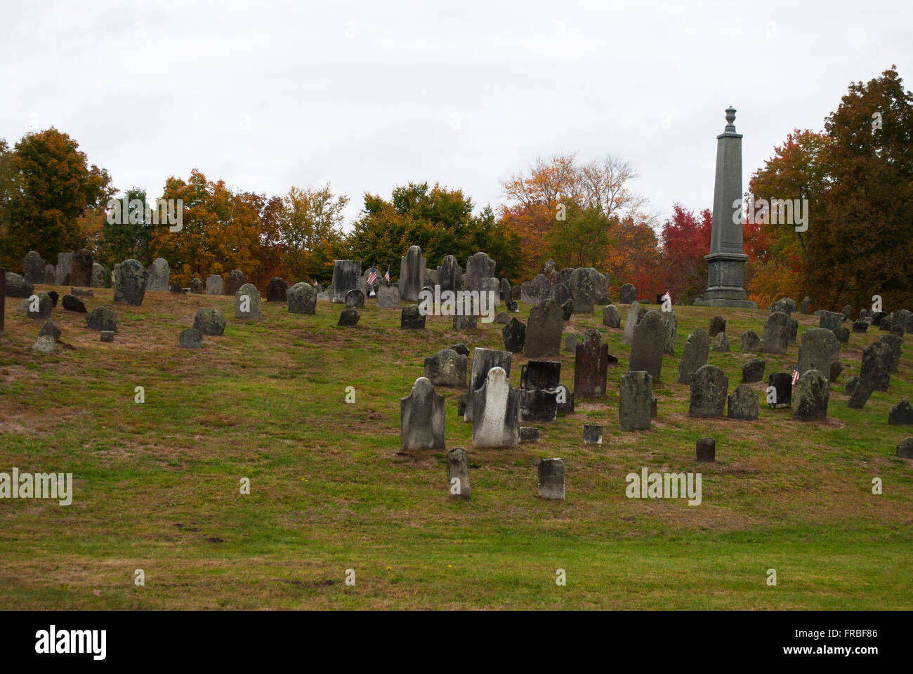 An Old Historic Graveyard with Fall Foliage Stock Photo - Alamy