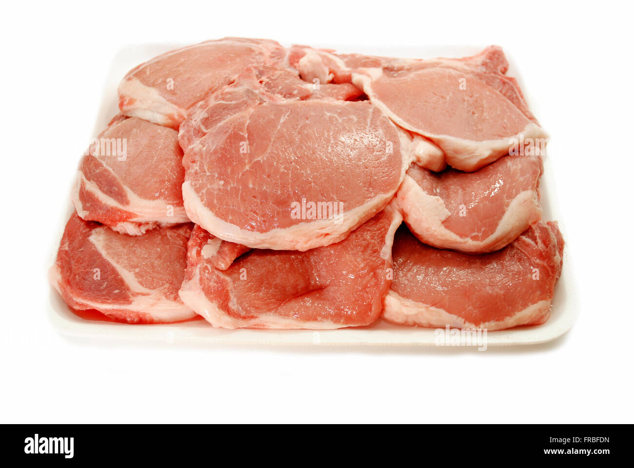 Bone-In Pork Chops Purchased as a Bulk Package Stock Photo - Alamy