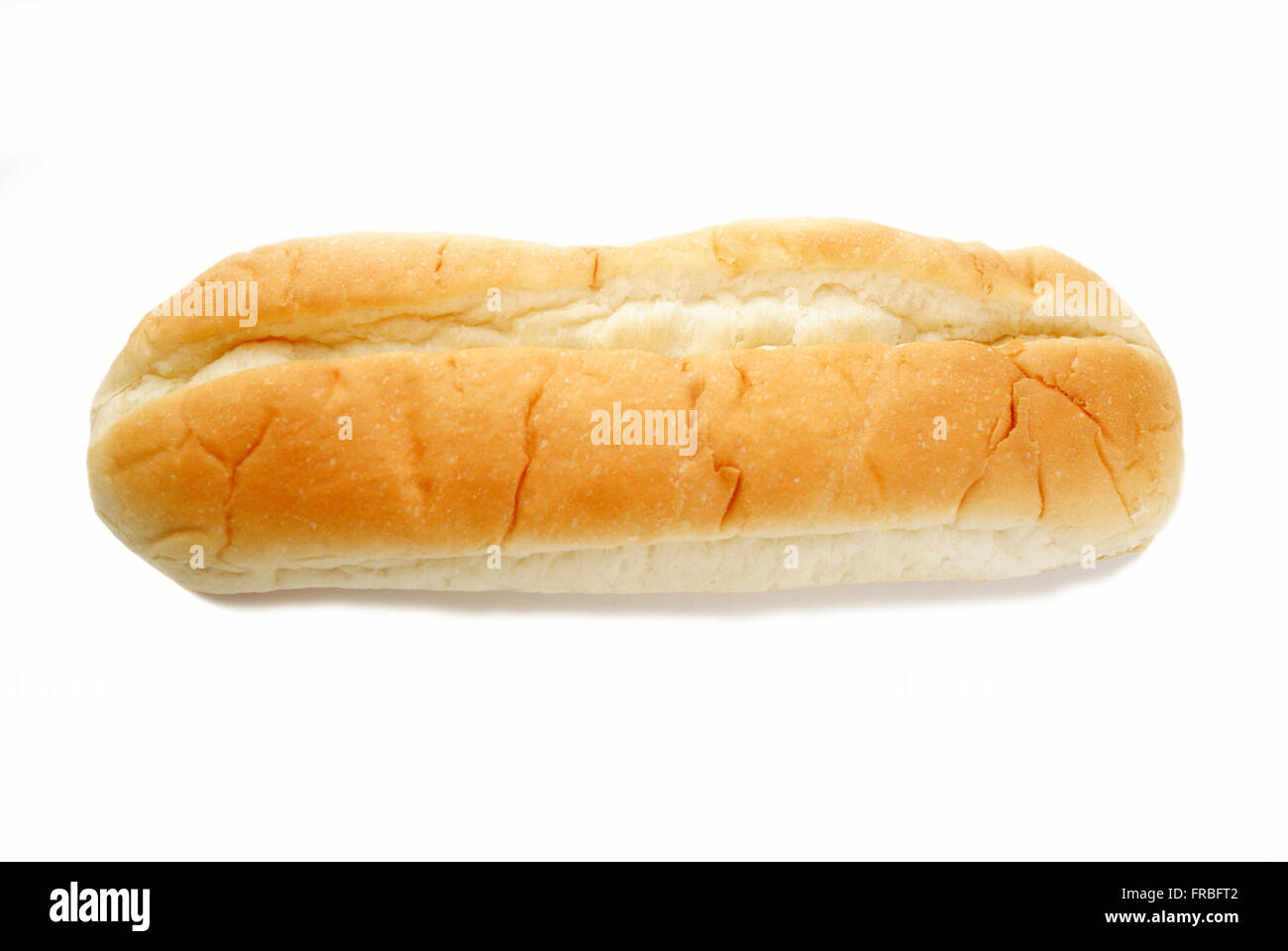 A Fresh Organic Sub Roll Over White Stock Photo - Alamy