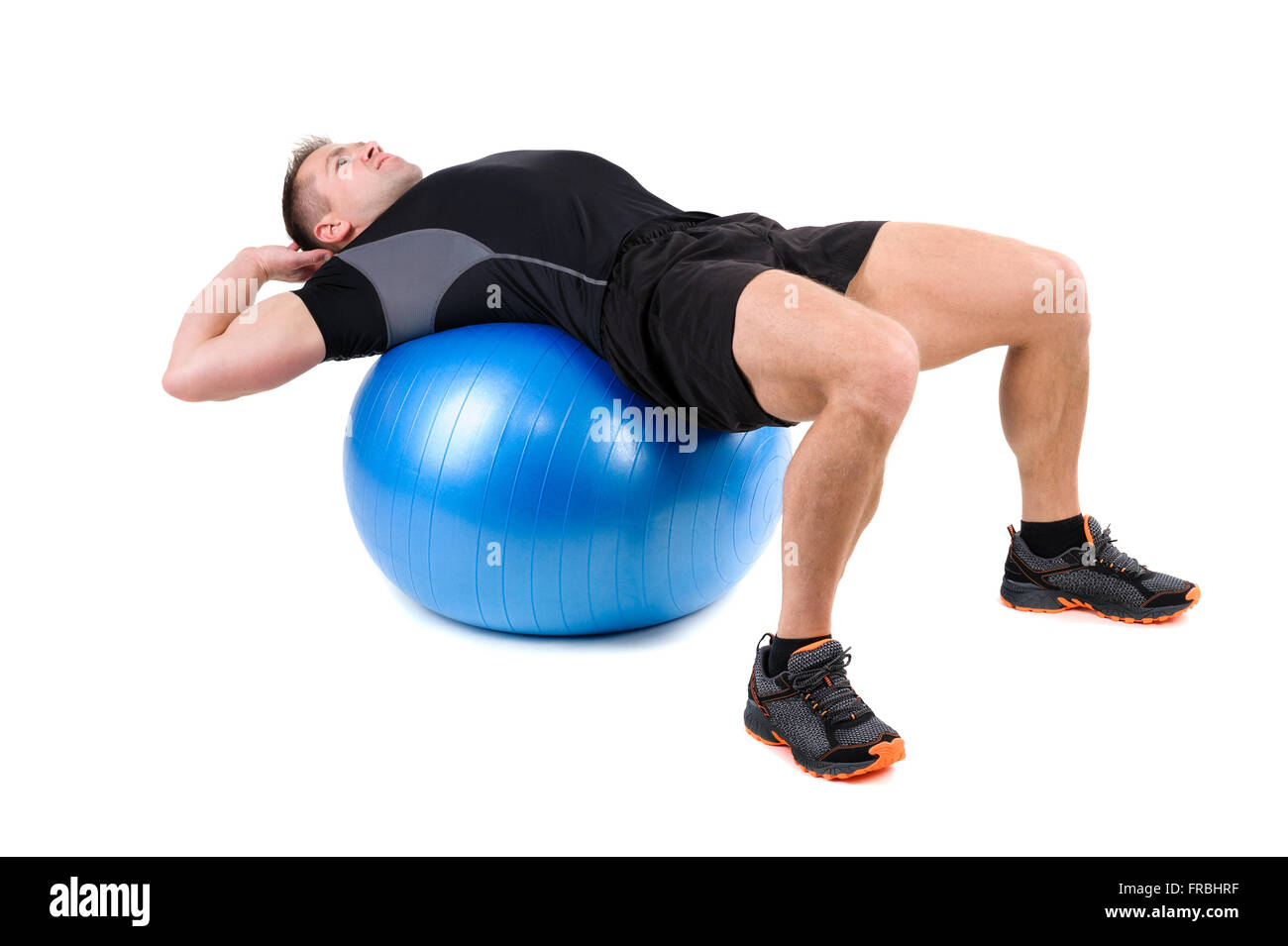 Abdominal Fitball Exercises Stock Photo - Alamy
