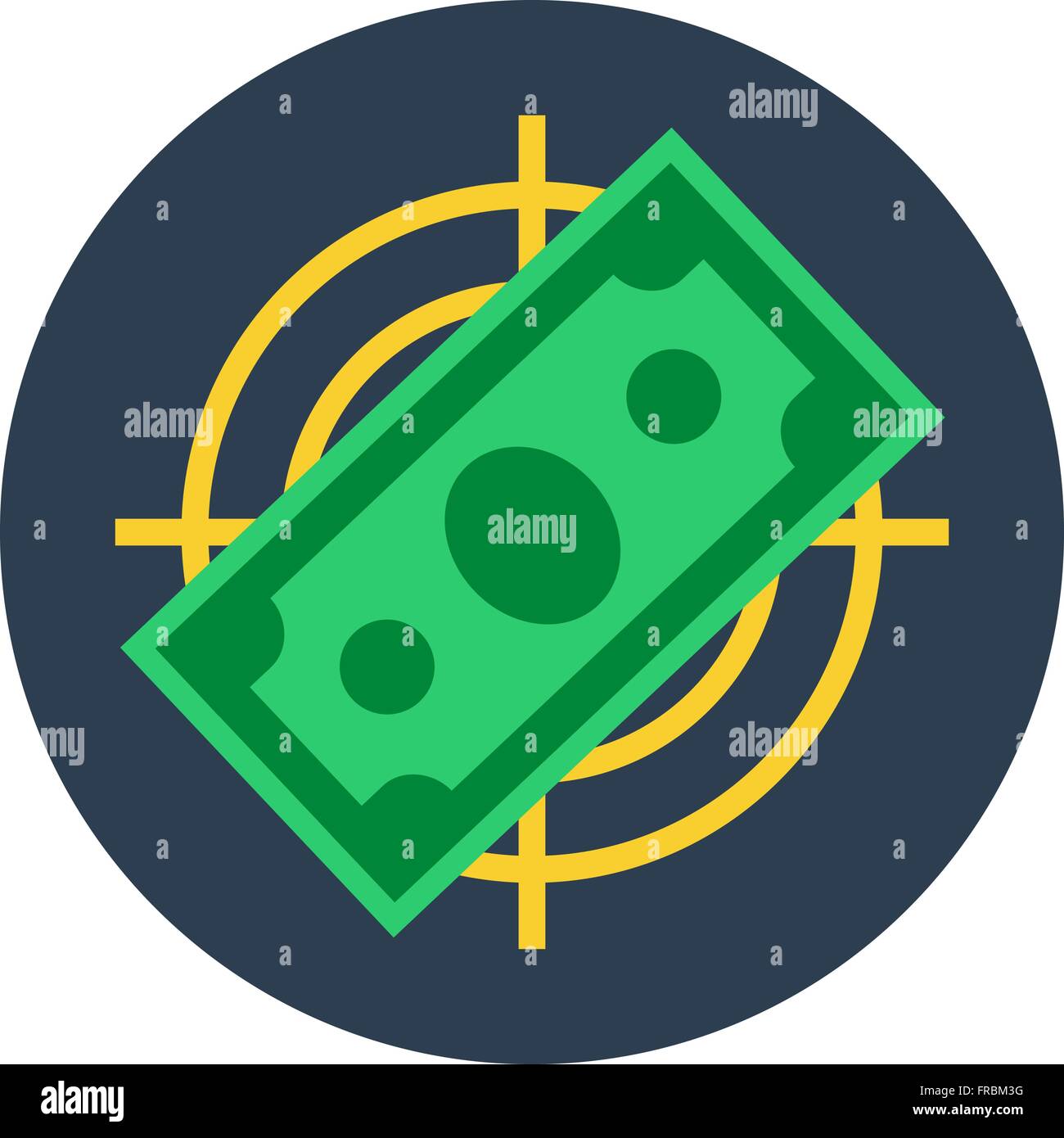 Paper money banknote flat target Stock Vector Image & Art - Alamy