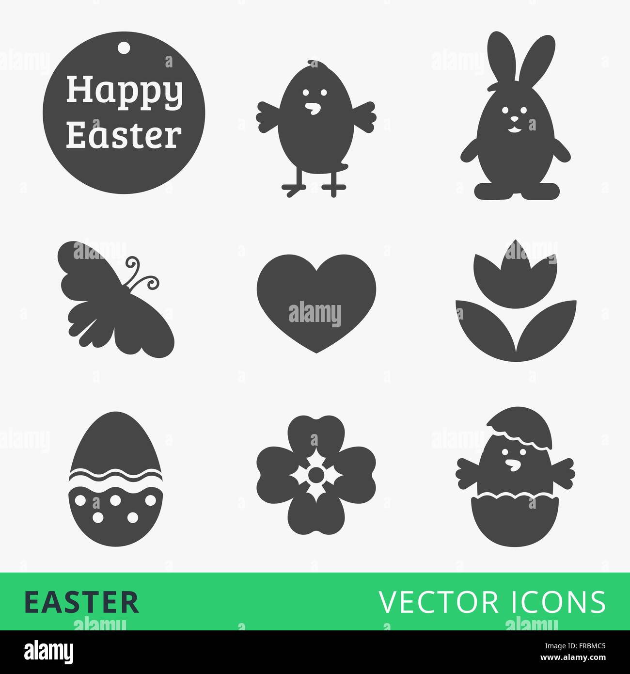 Easter signs vector web icons Stock Vector Image & Art - Alamy