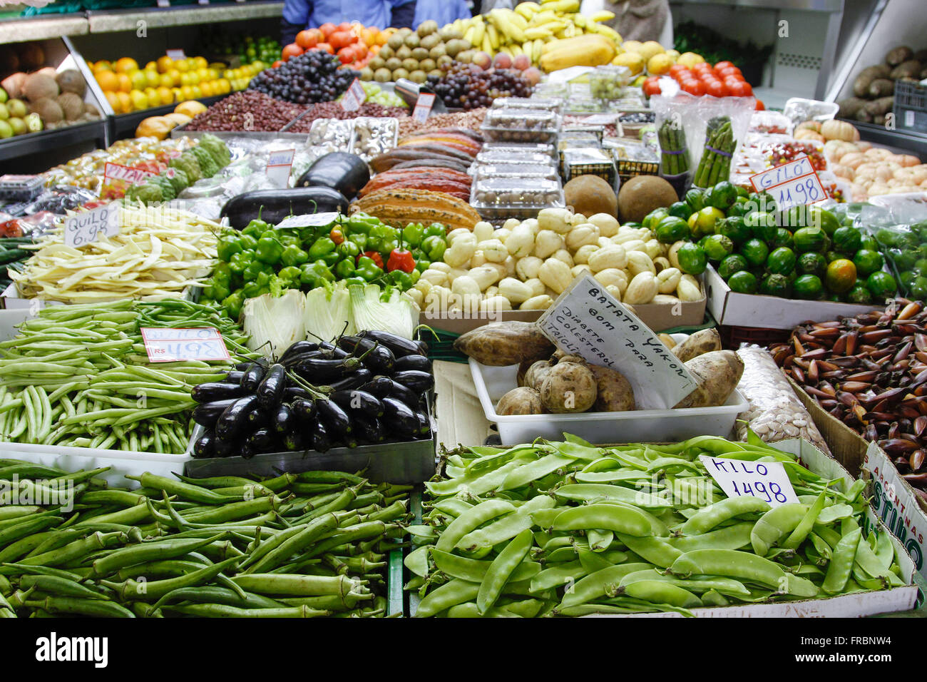 Vegetable stalls in the Central Market in the historic center, opened ...