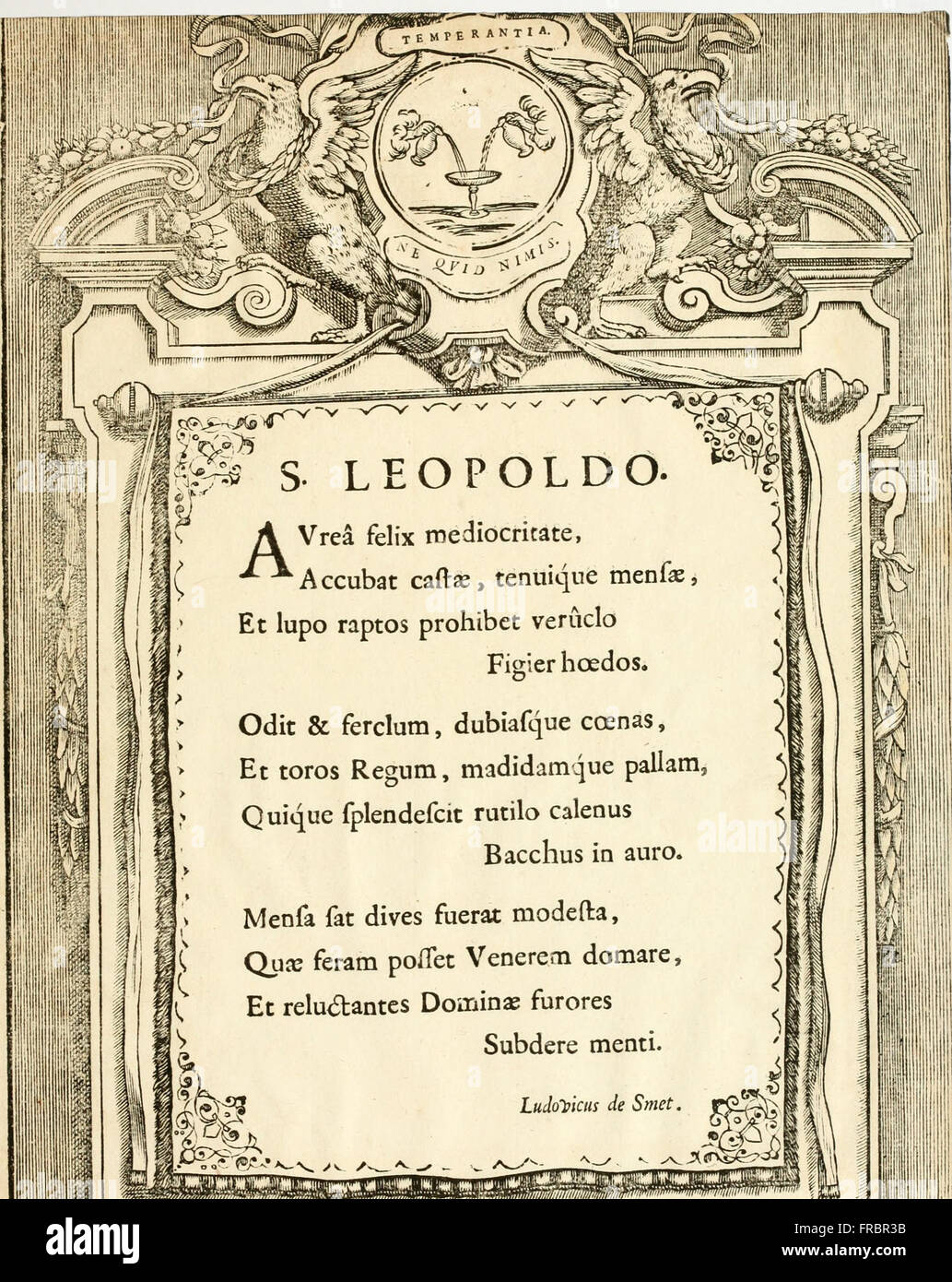 This work from 1647 presents symbols and praises dedicated to the most ...