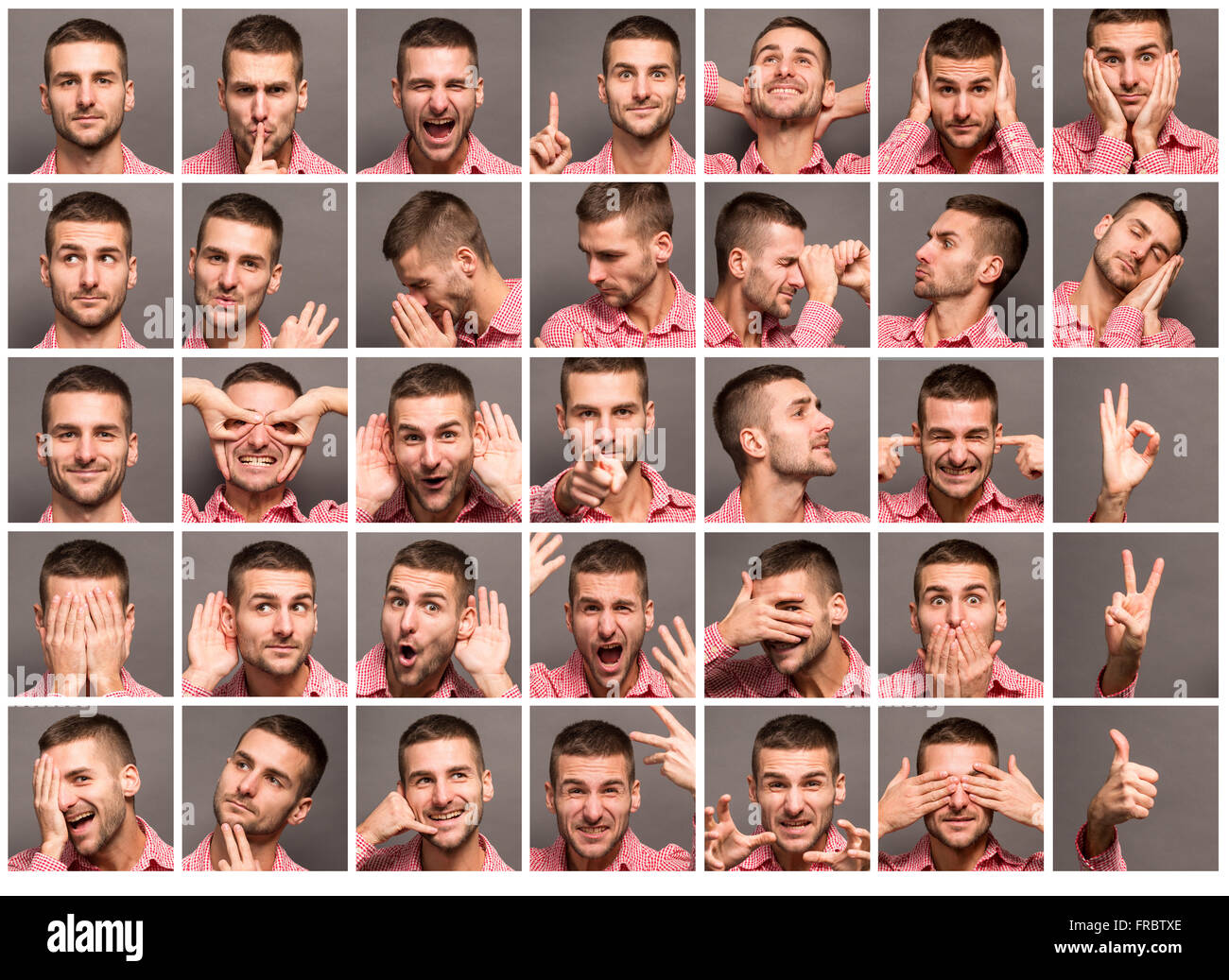 Human emotions collage hi-res stock photography and images - Alamy
