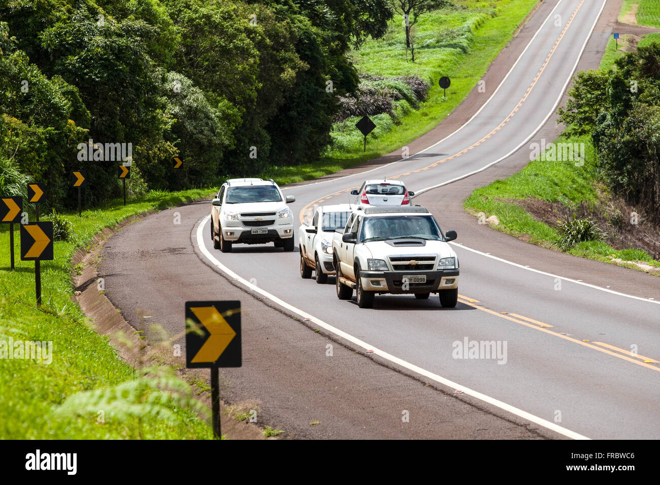 Car traveling on highway BR-277 Stock Photo - Alamy