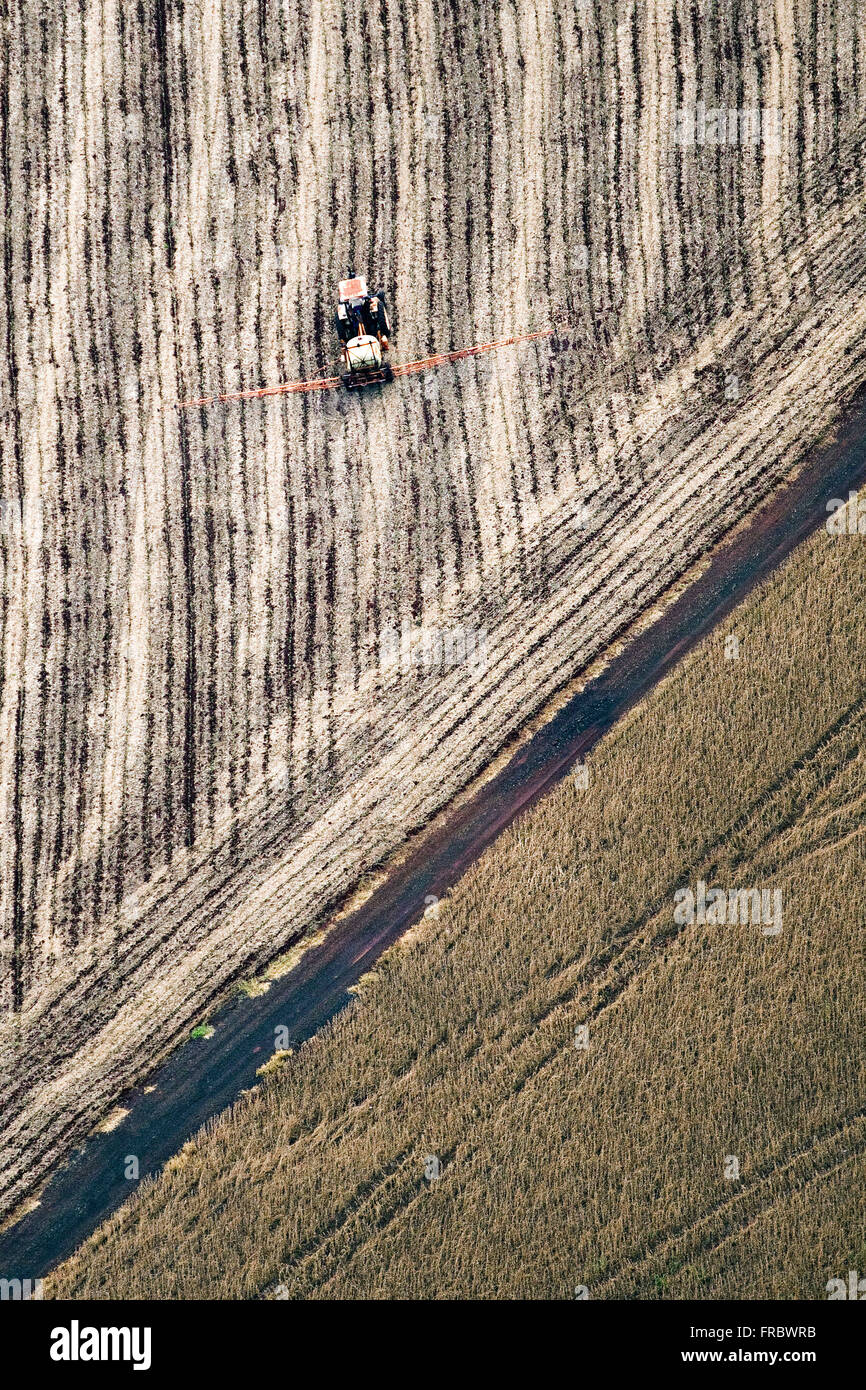 Aerial view of farm Stock Photo - Alamy