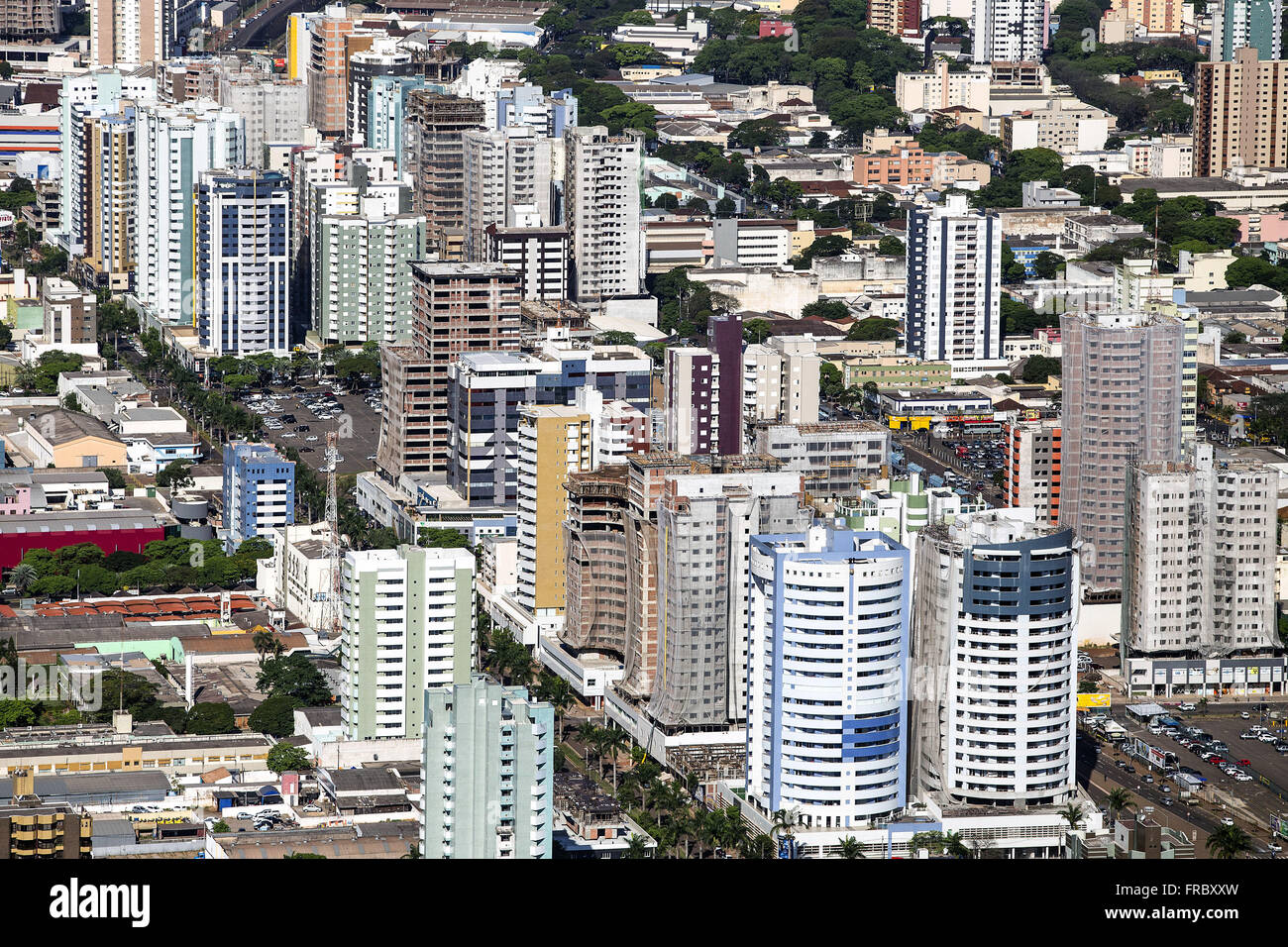 Aerial view of buildings in the city center Stock Photo - Alamy
