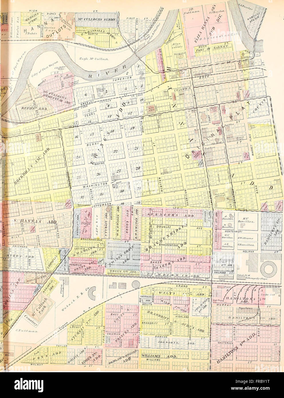 Allen county map hi-res stock photography and images - Alamy