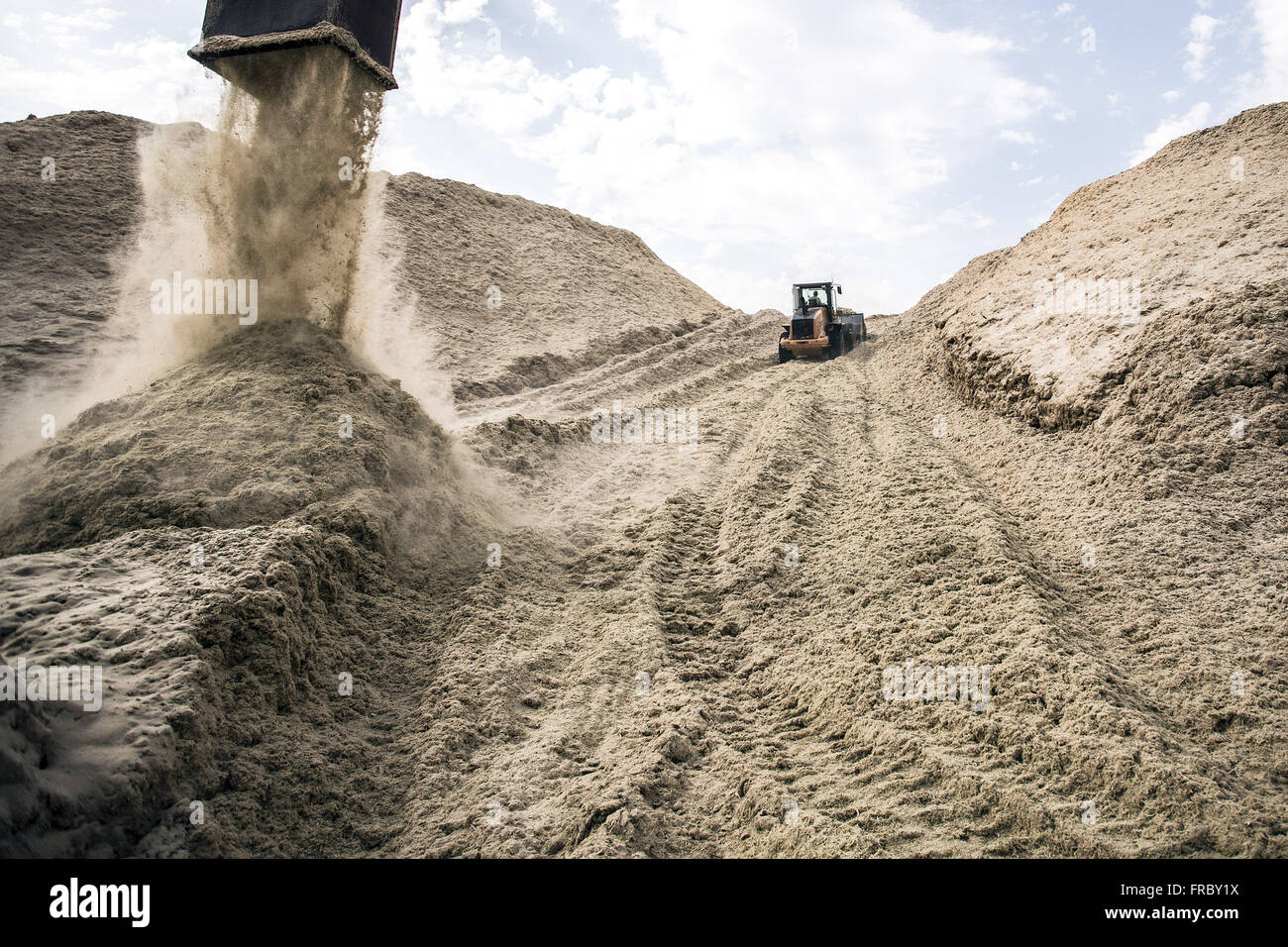 Patio of sugarcane bagasse for cogeneration in the sugar and alcohol ...