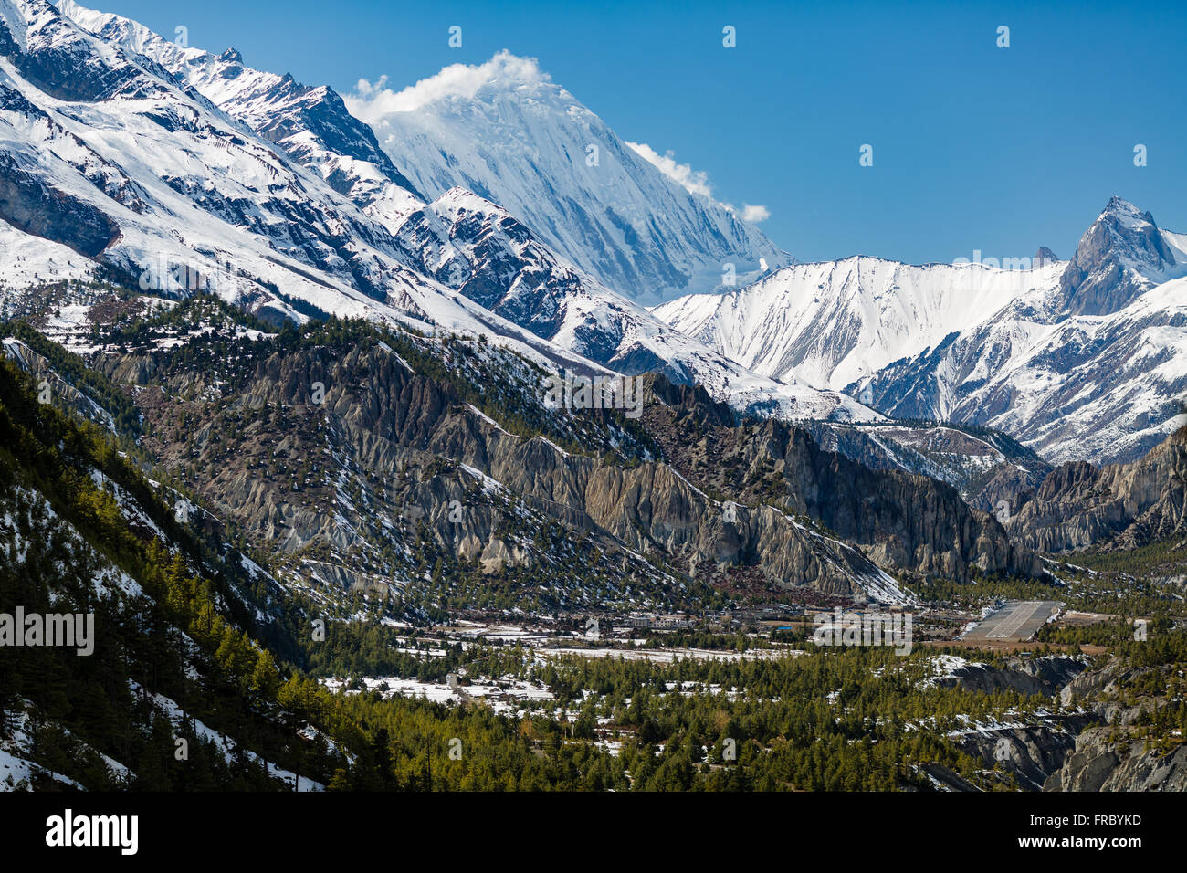 Inspirational Landscape in Himalaya Mountains. Annapurna Range on ...