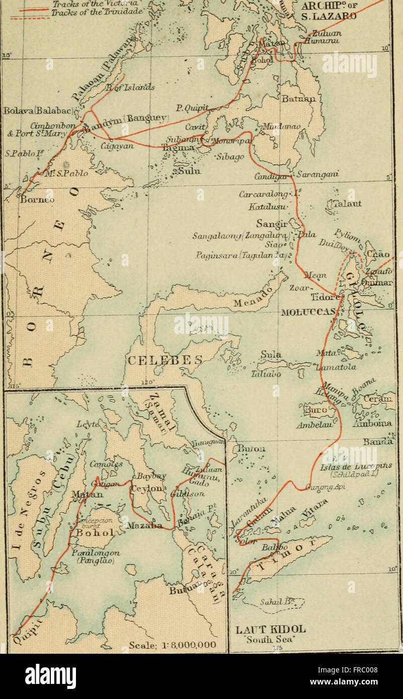 Ferdinand magellan map hi-res stock photography and images - Alamy
