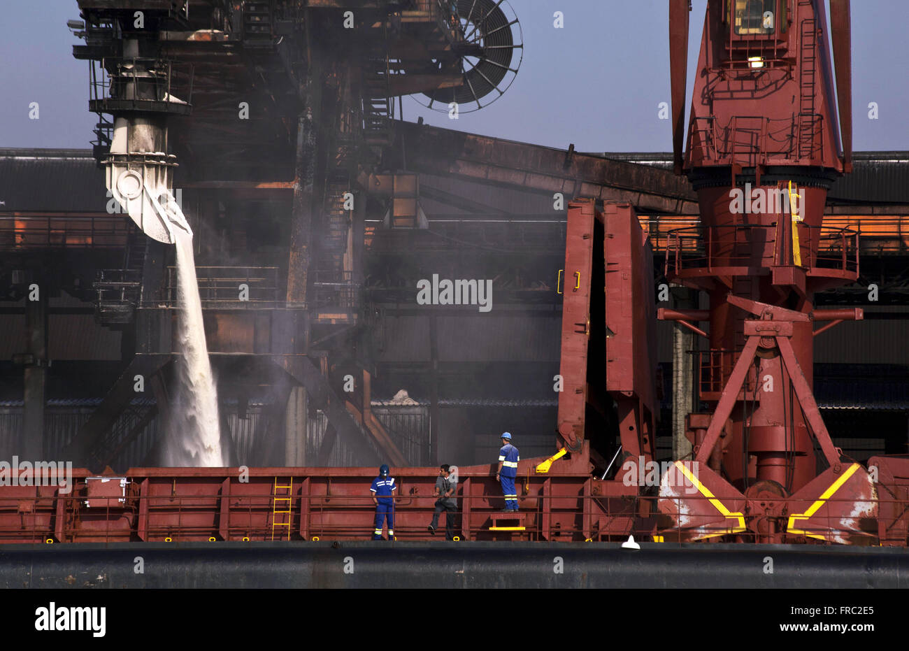 Loading of sugar exporting Copersucar at the Port of Santos Stock Photo ...