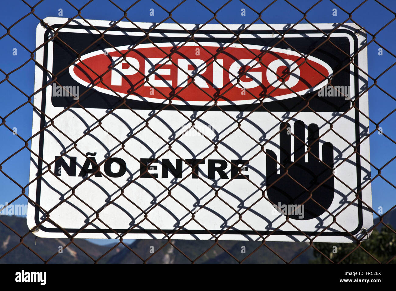 Security card indicating DANGER DO NOT ENTER Stock Photo - Alamy