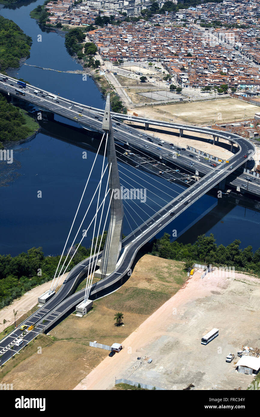 Aerial view of the Bridge of Knowledge in Island Foundation with ...