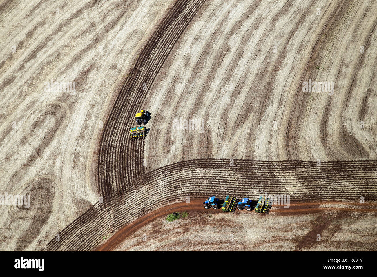 Aerial view of no-till corn Stock Photo - Alamy