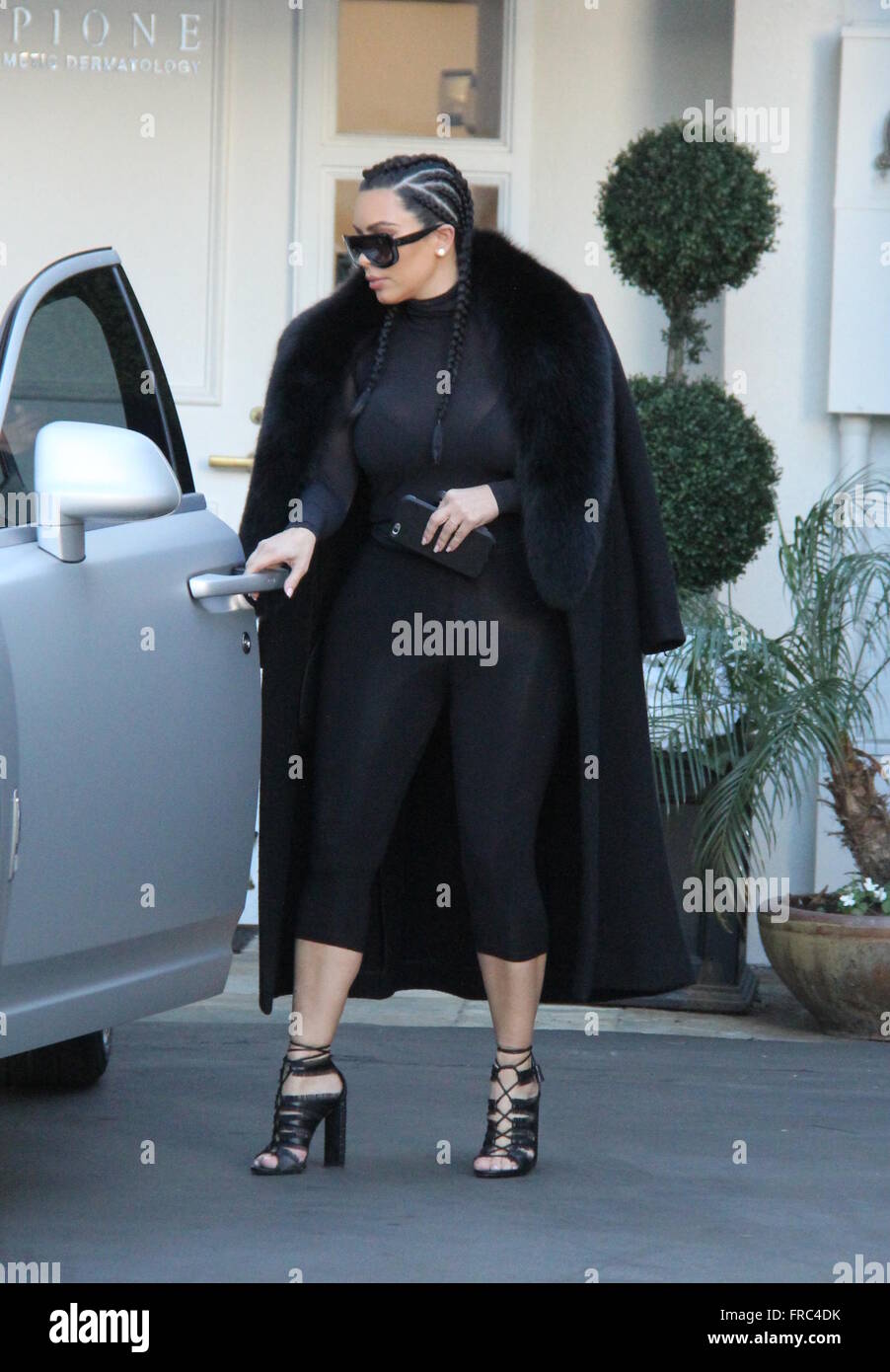 Kim Kardashian Corn Rows Her Hair