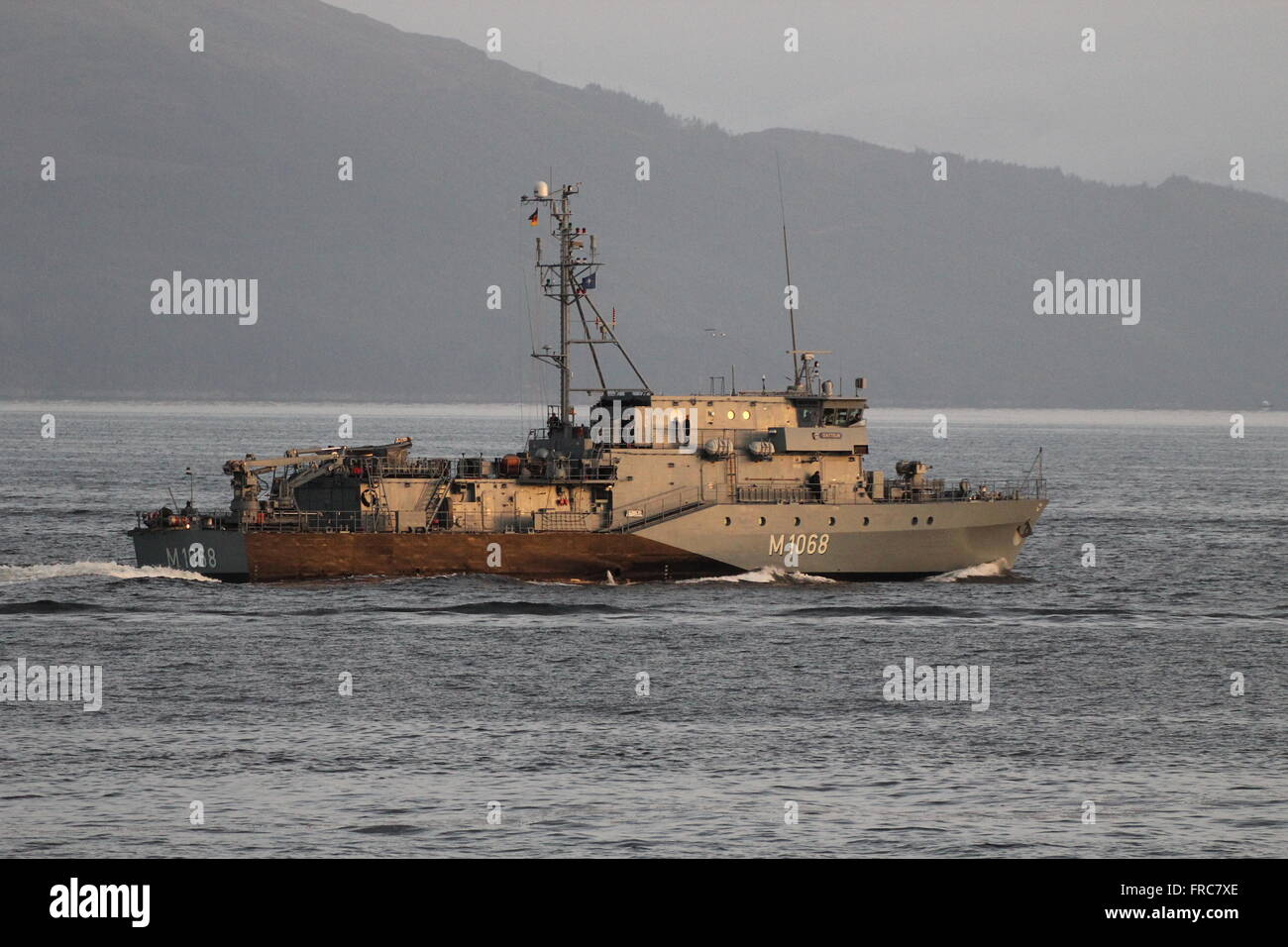 FGS Datteln (M1068), a Frankenthal-class minehunter of the German Navy ...