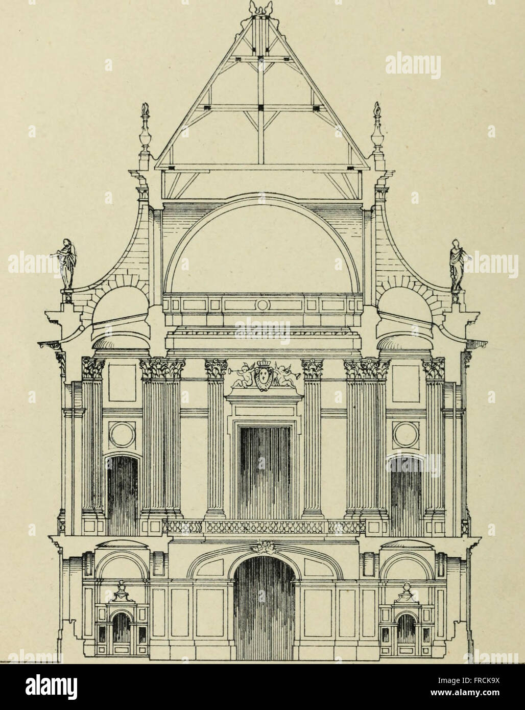 A 1916 French architectural publication comparing historical and ...