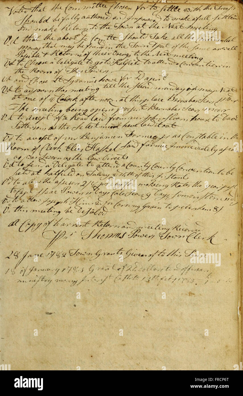 This 1782 document includes records from the years 1734 to 1916 ...