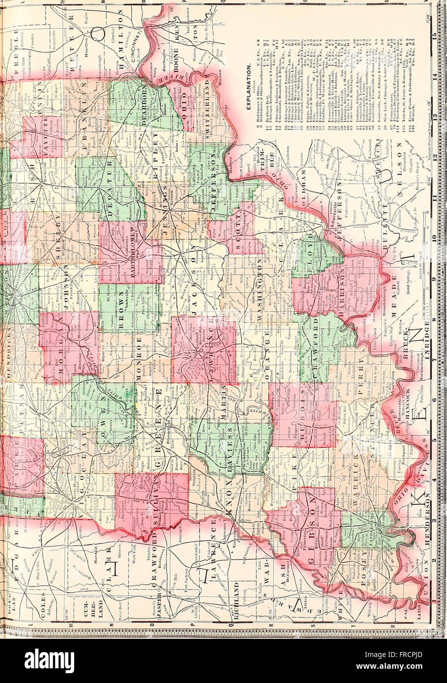 Allen county map hi-res stock photography and images - Alamy